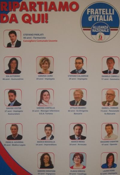 Tortona Presentata La Lista Di Fratelli Ditalia Tutti I Nomi Oggi
