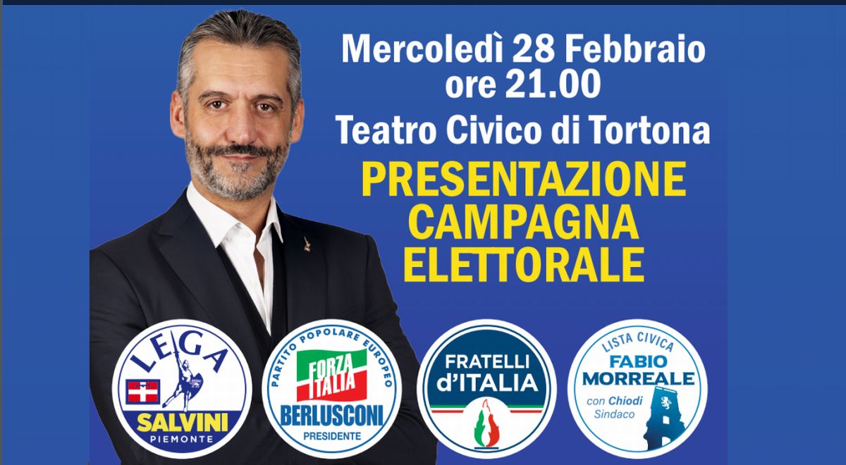 Si apre la Campagna elettorale a Tortona col Sindaco Chiodi che si ripresenta per essere ...